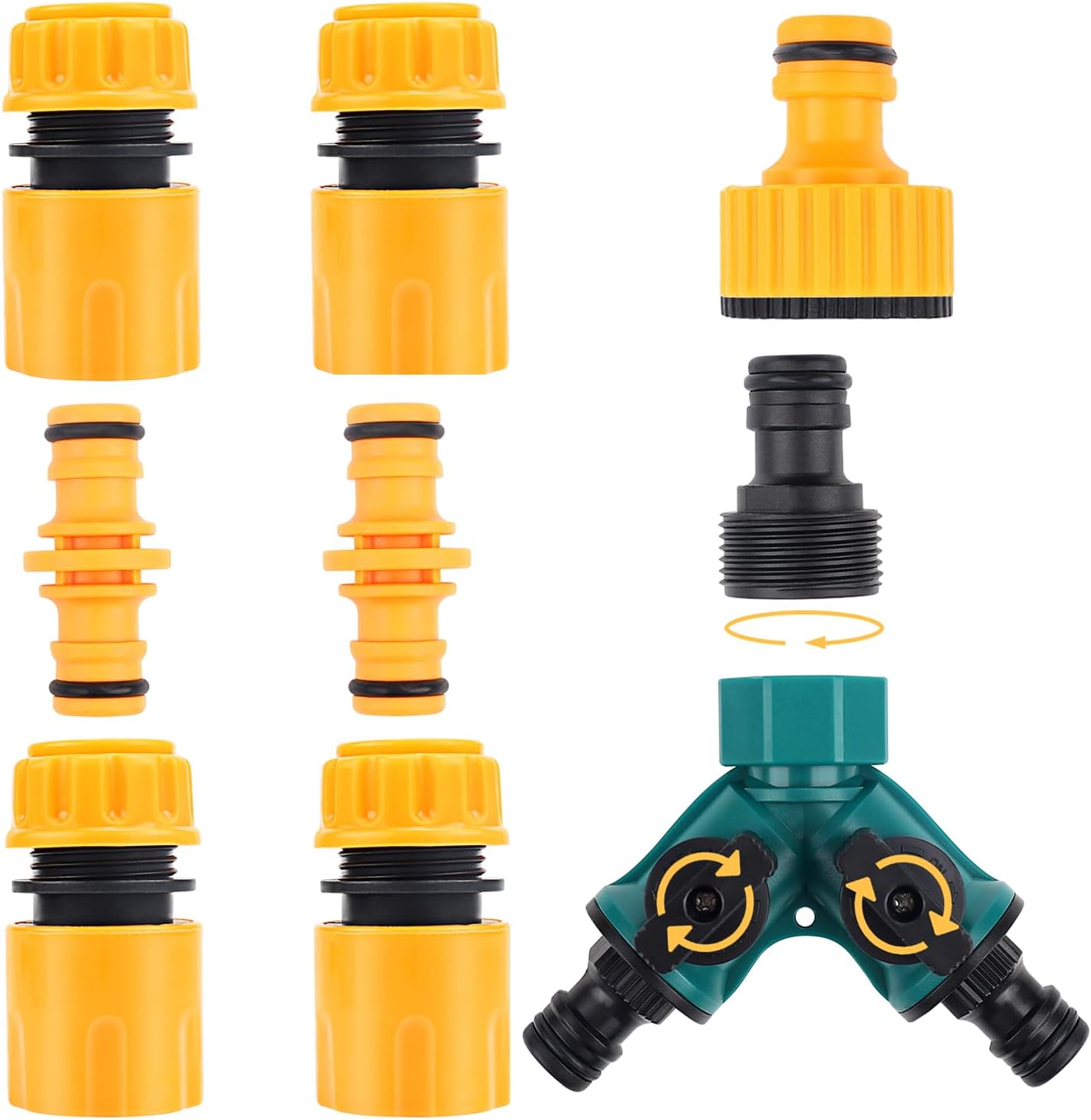 Garden Hose Connector Kit 20 Pack:Nozzle,Hose Repair Connector, Hose ...