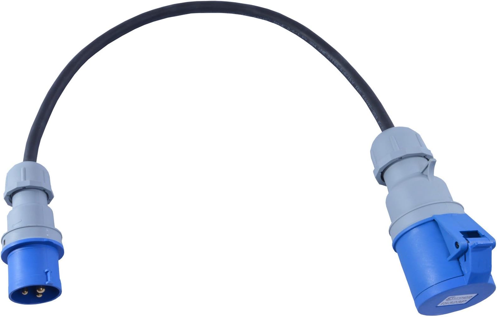 16 Amp Plug to 32 Amp Socket Adaptor - PCE Blue - Heavy Duty H07RN-F ...