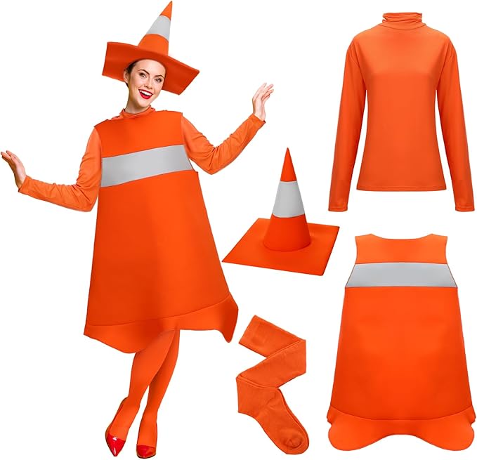 Amazon.com: Croloose 4 Pcs Halloween Construction Cone Costume for ...