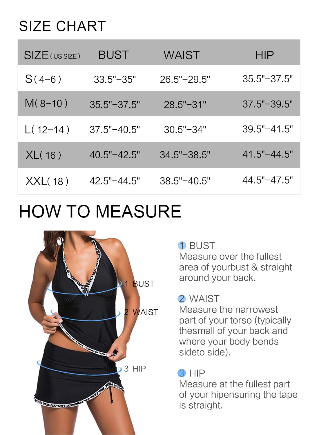 Snapklik.com : Womens Swimsuit Halter Tankini Top And Skort Bottom Set ...