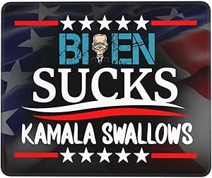 Amazon.com: Joe Biden Sucks Kamala Harris Swallows Mouse Pad Non-Slip Rubber Base Office ...