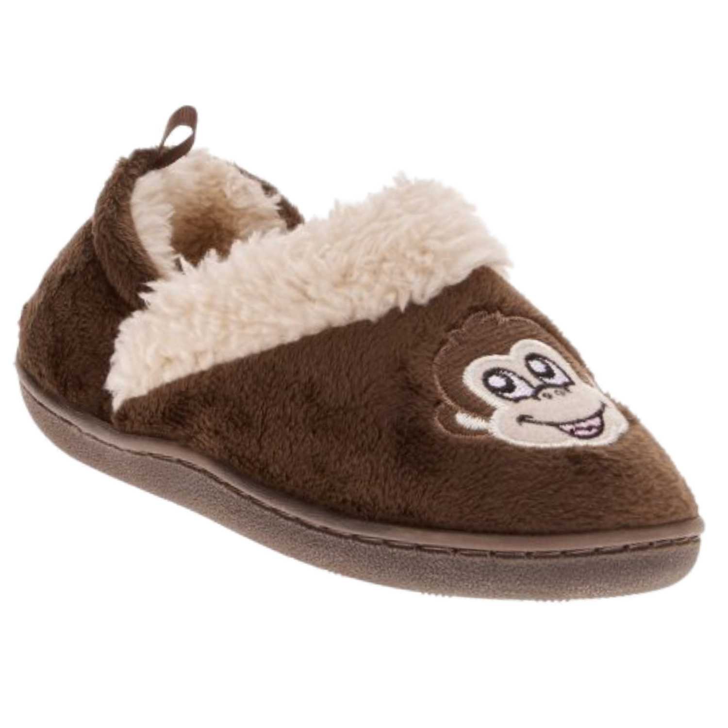 Amazon.com | Critter Toddler Boys Brown Monkey Slippers Loafer Style ...