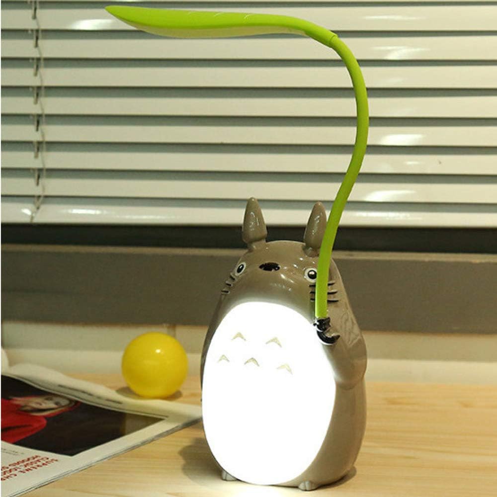 YQHWLKJ Kawaii Çizgi Film Totoro Lamba 3 Seçim Şarj Edilebilir Masa ...