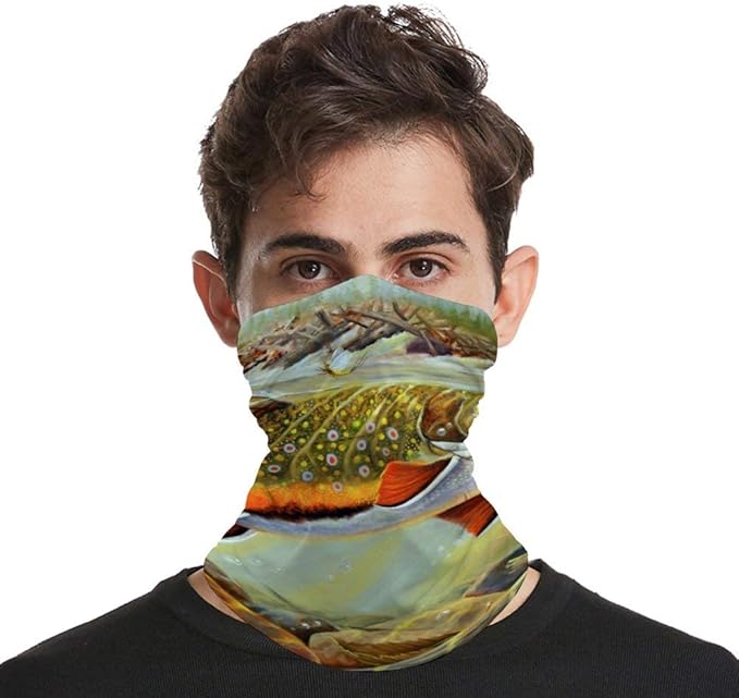 Brook Trout Fly Fishing American Seasonal Multifunctional Neck Gaiter ...