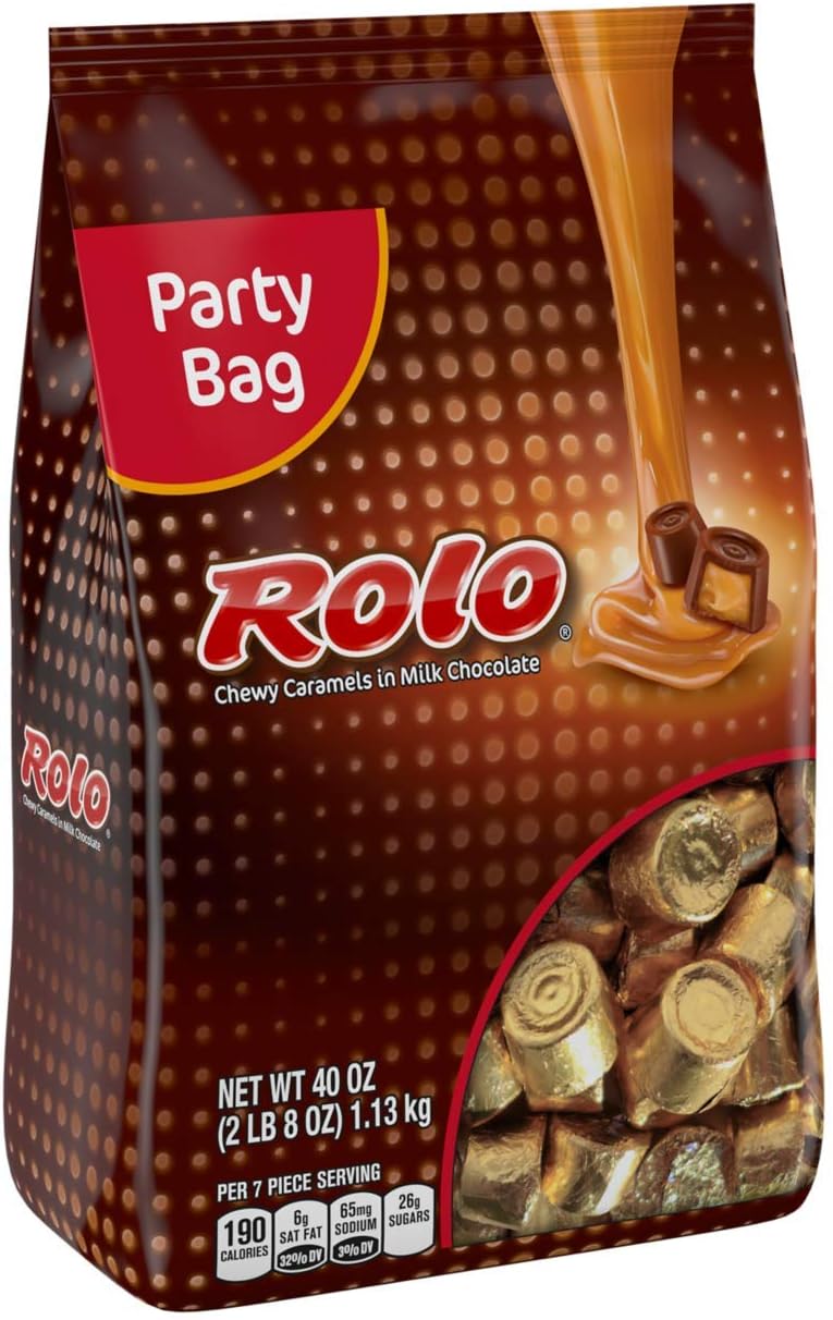 Amazon.com: Rolo Gluten Free Chewy Caramels in Milk Chocolate, Candy ...