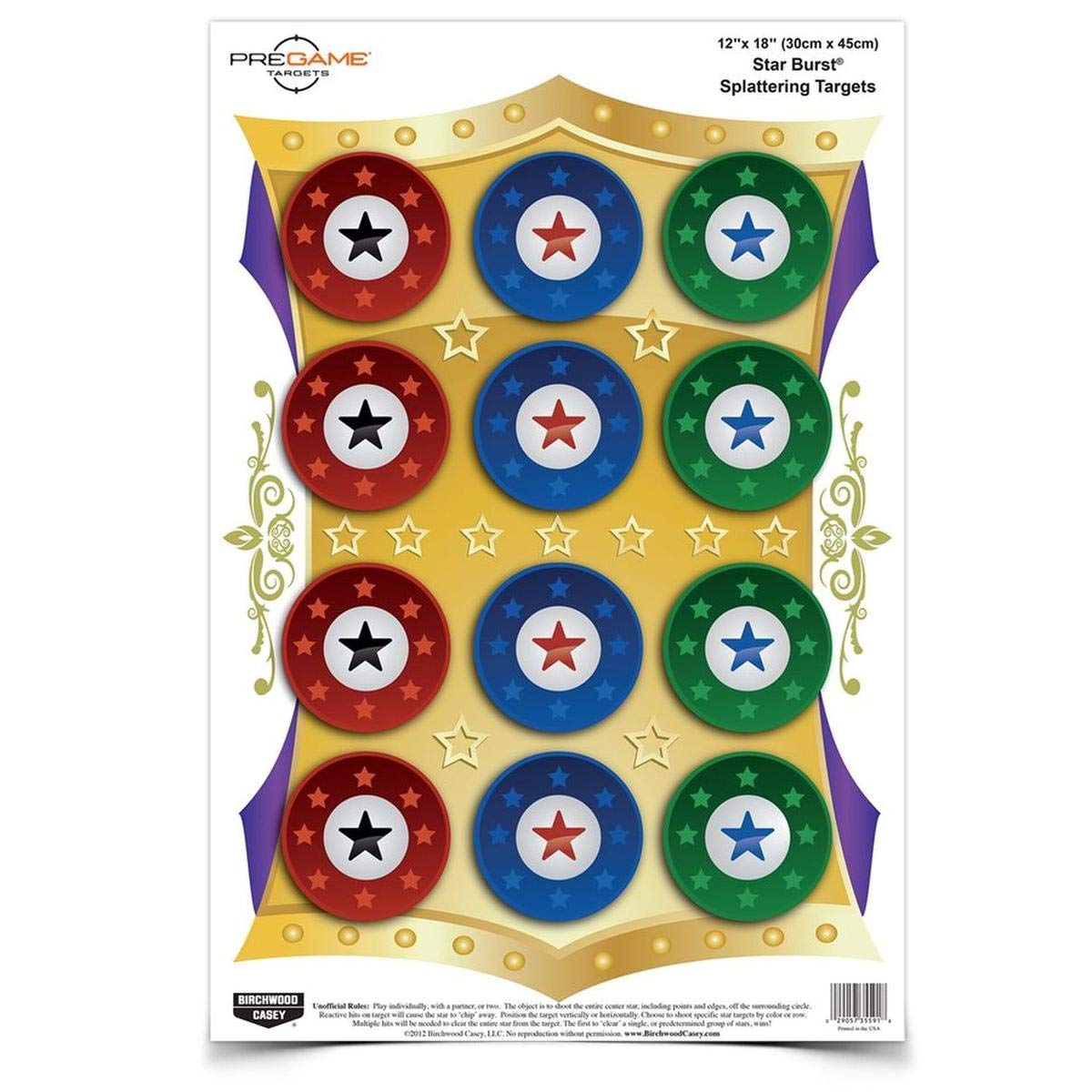 Snapklik.com : Pregame Star Burst 12 X 18-Inch Target