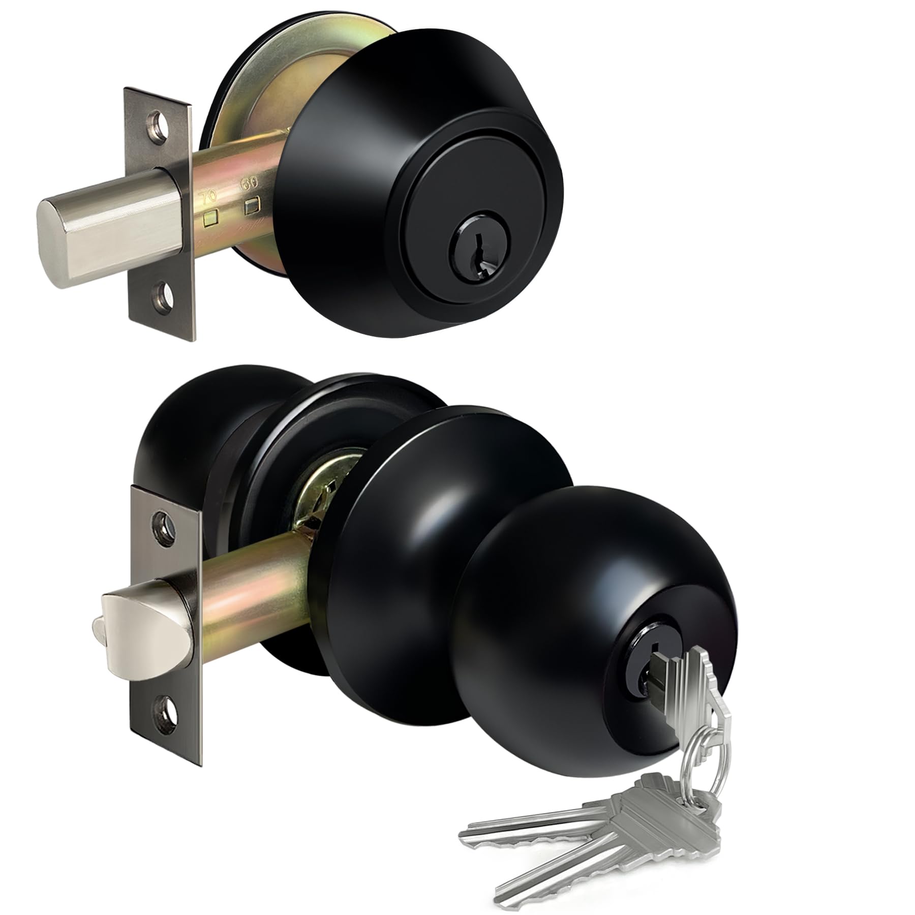 Snapklik.com : BESTTEN Keyed Alike Exterior Door Knob