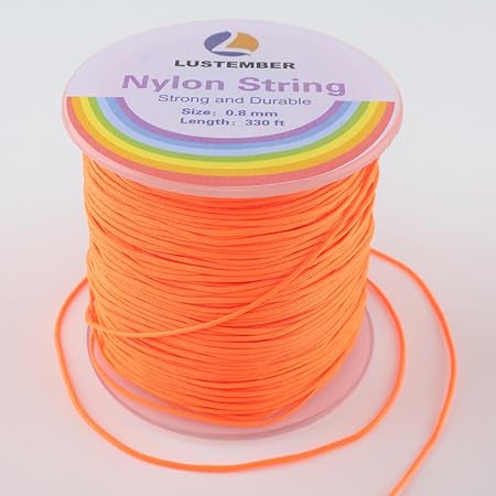 Amazon.com: LUSTEMBER 0.8mm Nylon String, Strong Bracelet String ...