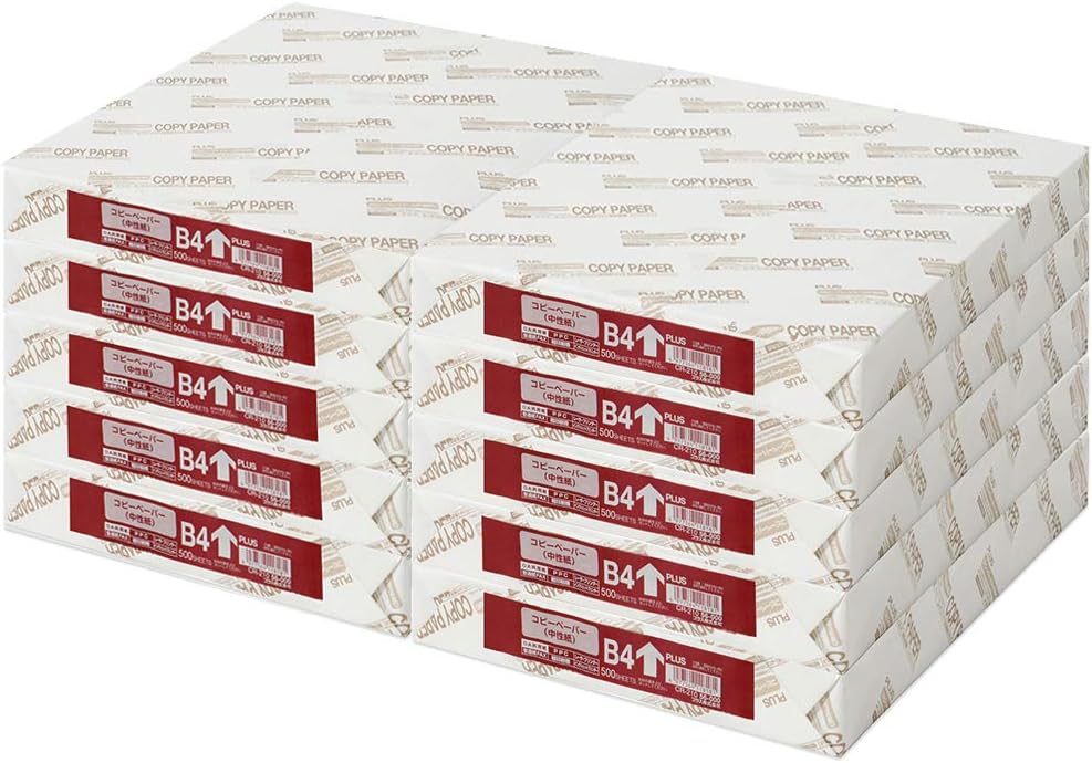 Amazon.com : Plus Copy Paper B4 5000 Sheets (500 Sheets x 10 Sheets) 56 ...