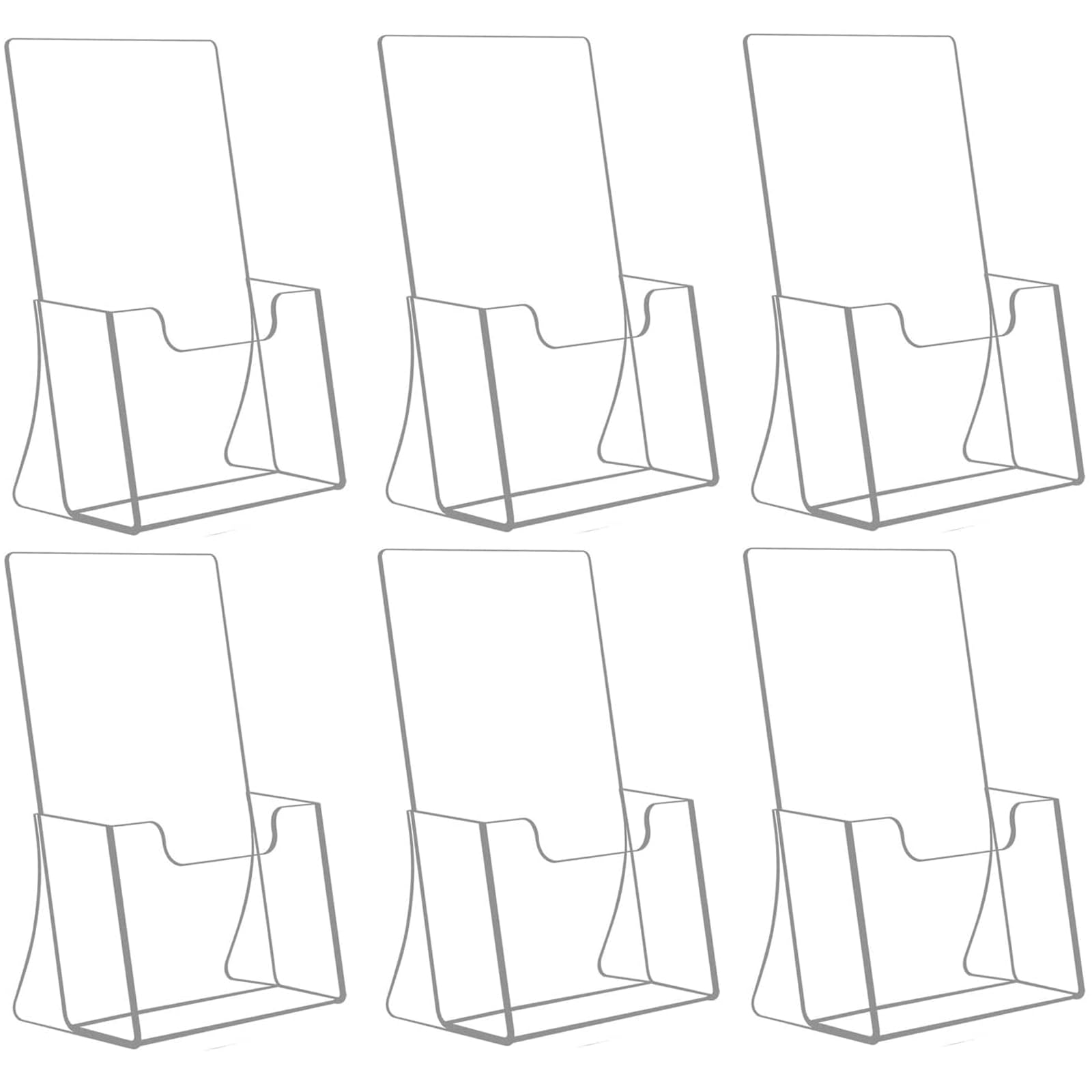 Amazon.com: RuiNuyoah 4 inch Acrylic Brochure Holder Trifold Pages ...