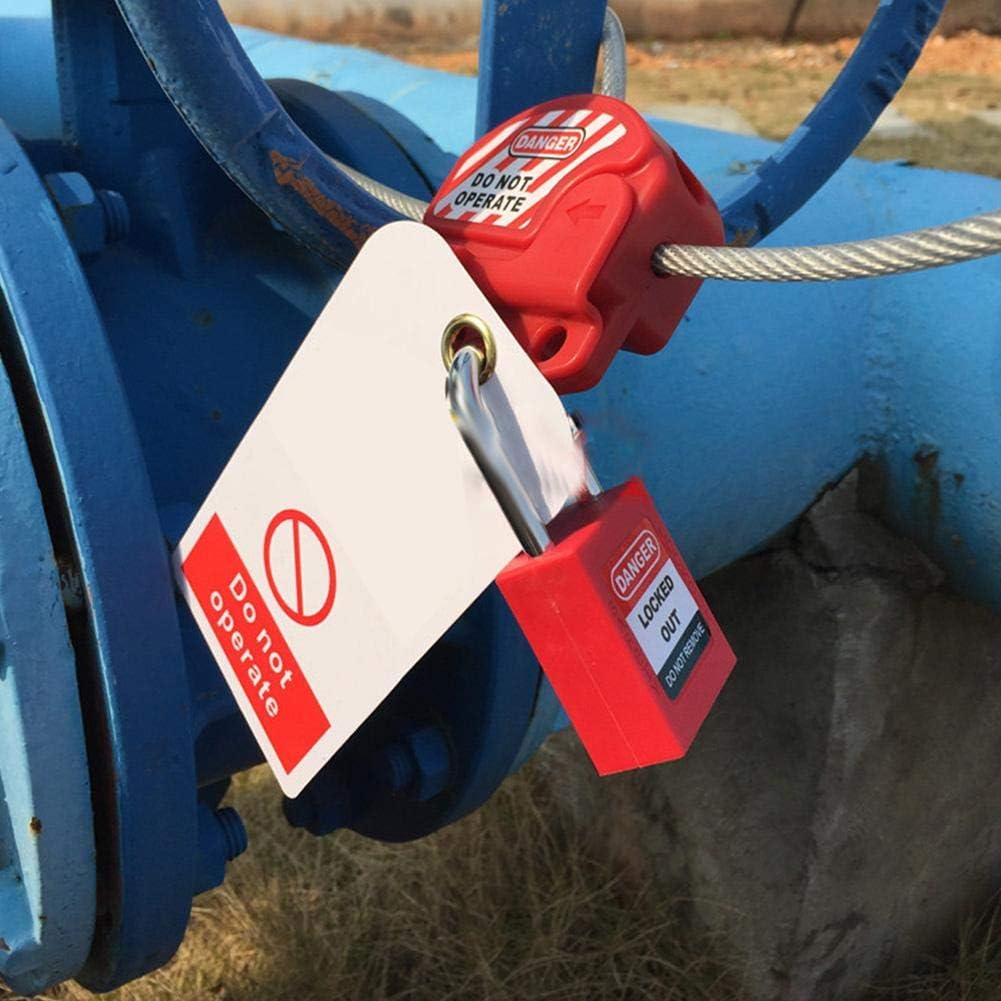 Cable Lockout Adjustable Cable Control Lock Standard Steel Retractable ...