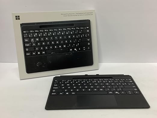 Amazon.com: Microsoft Surface Pro Flex Keyboard - Black with Bold ...