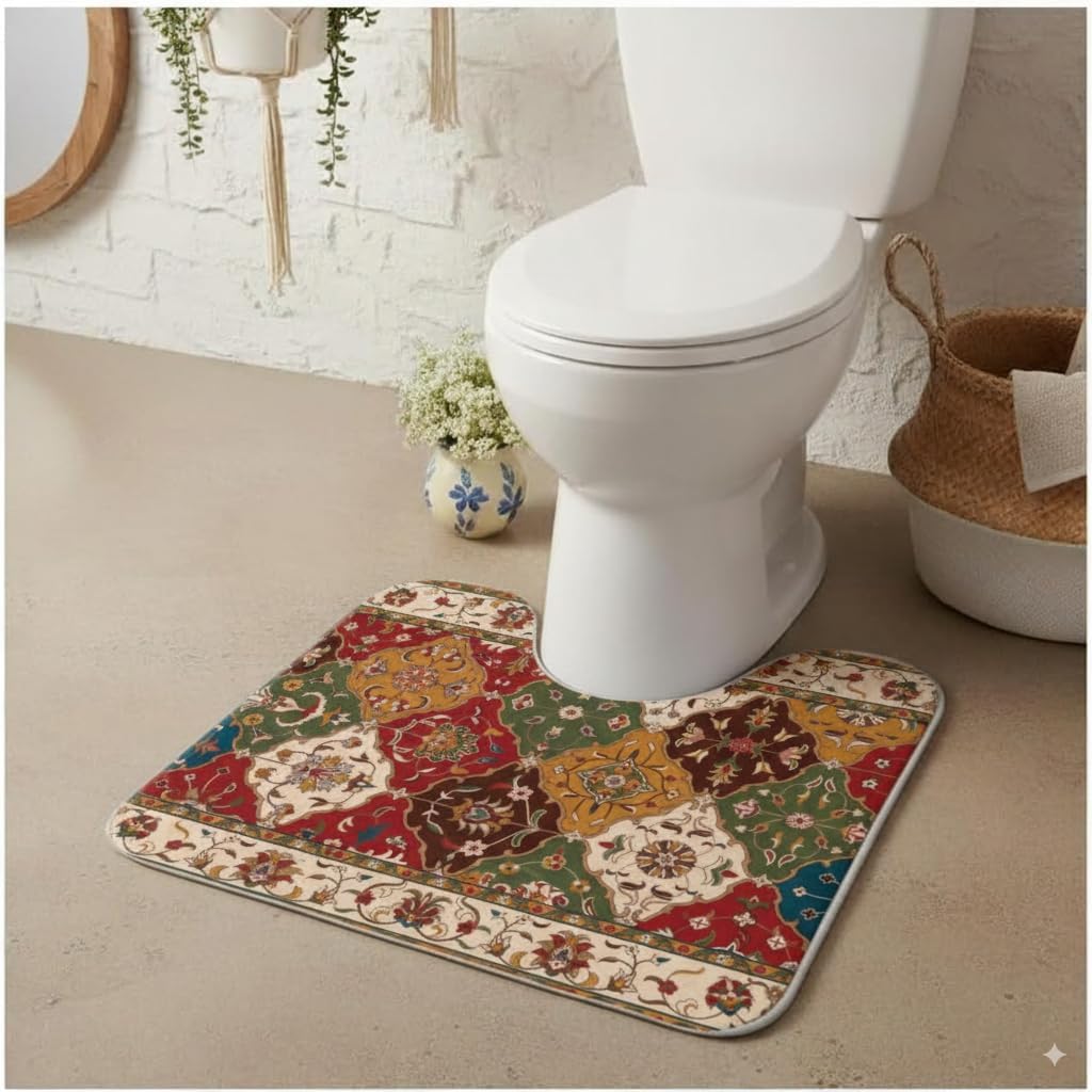 Amazon.com: ENSFTF U-Shaped Toilet Mat - Soft Short-Pile & Supportive ...