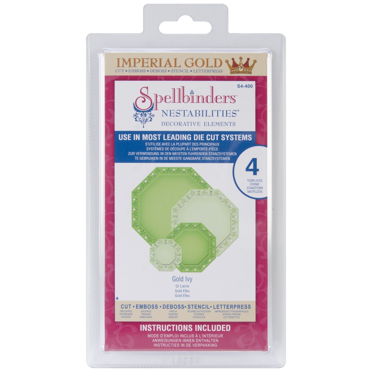 Amazon.com: Spellbinders S4-400 Nestabilities Imperial Gold Ivy Die ...