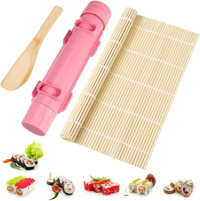 HEQU 3 in 1 Sushi Making Kit, Sushi Bazooka with Sushi Rolling Mat ...