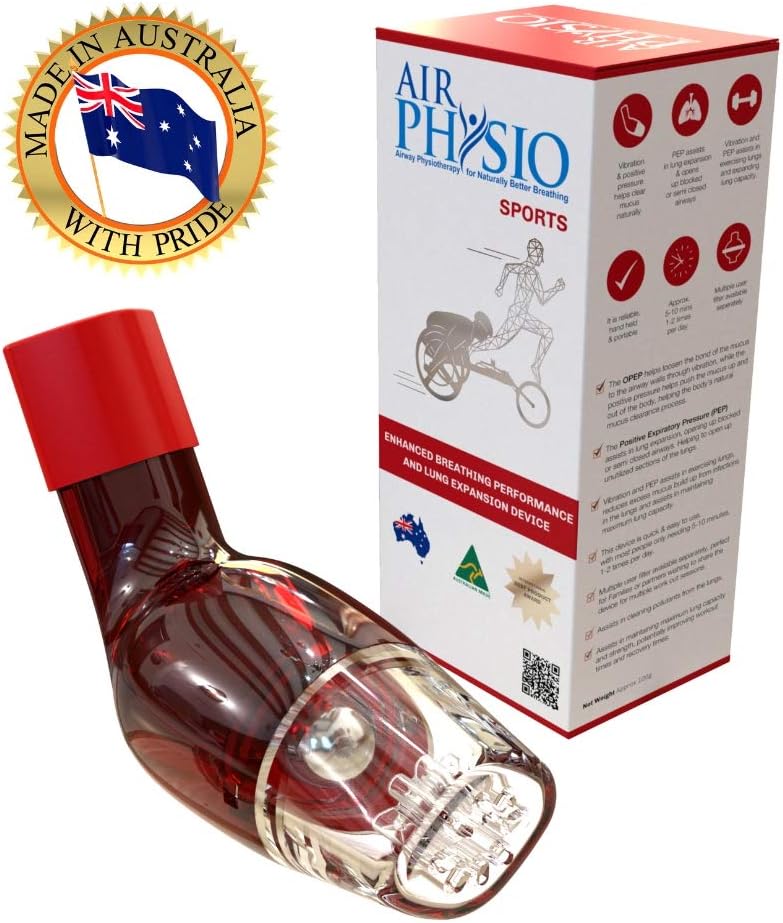 AirPhysio Sports Edition O2 Exercise Breather Device for Expiratory ...