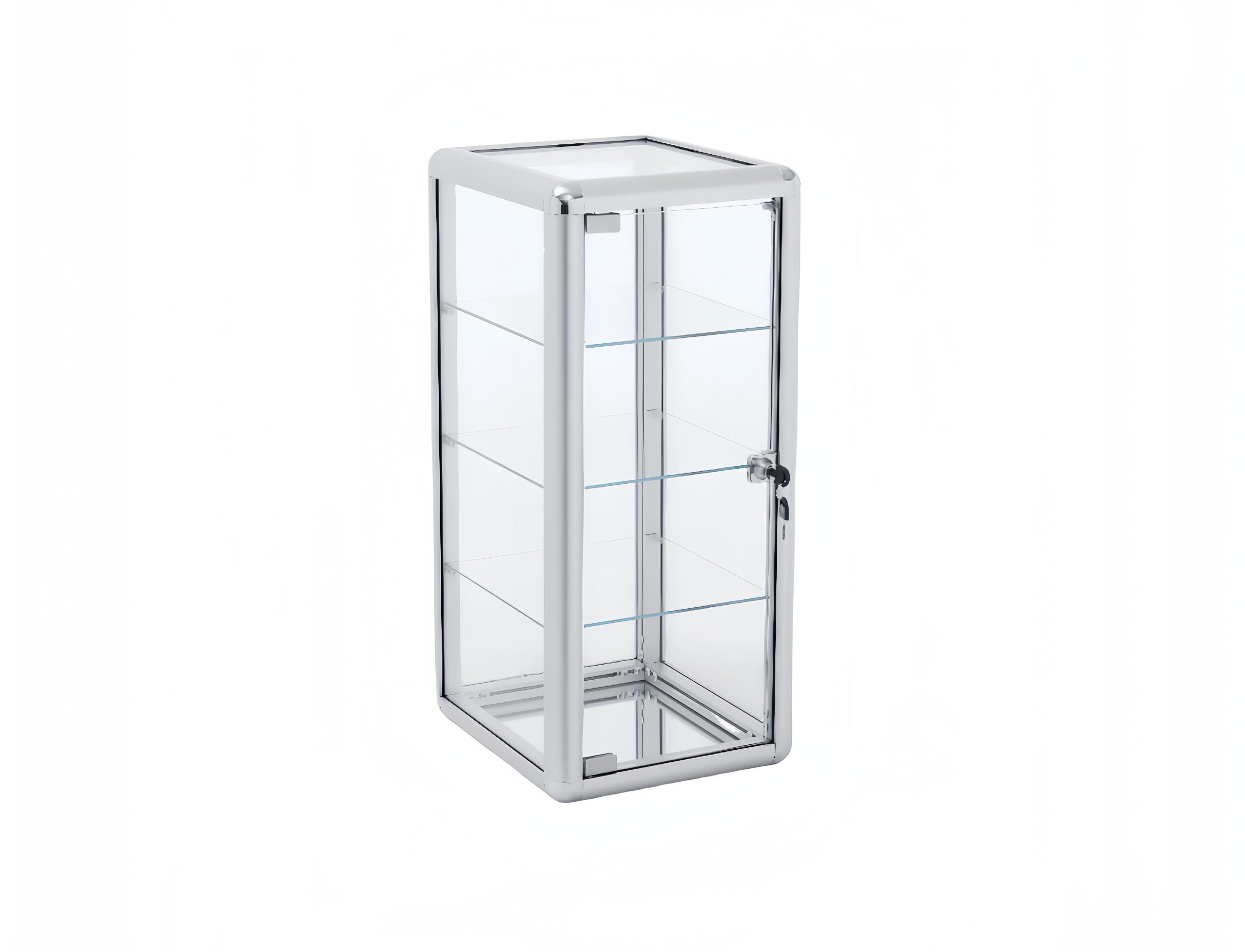 Amazon.com: WISDOMFUR Lockable Tempered Glass Display Case, Aluminum ...