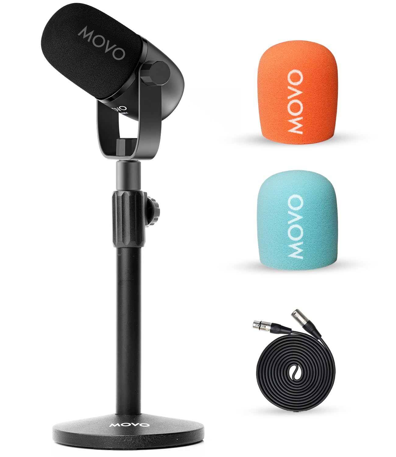 Amazon.com: Movo Podcast Microphone Kit with CastMic Dynamic XLR ...