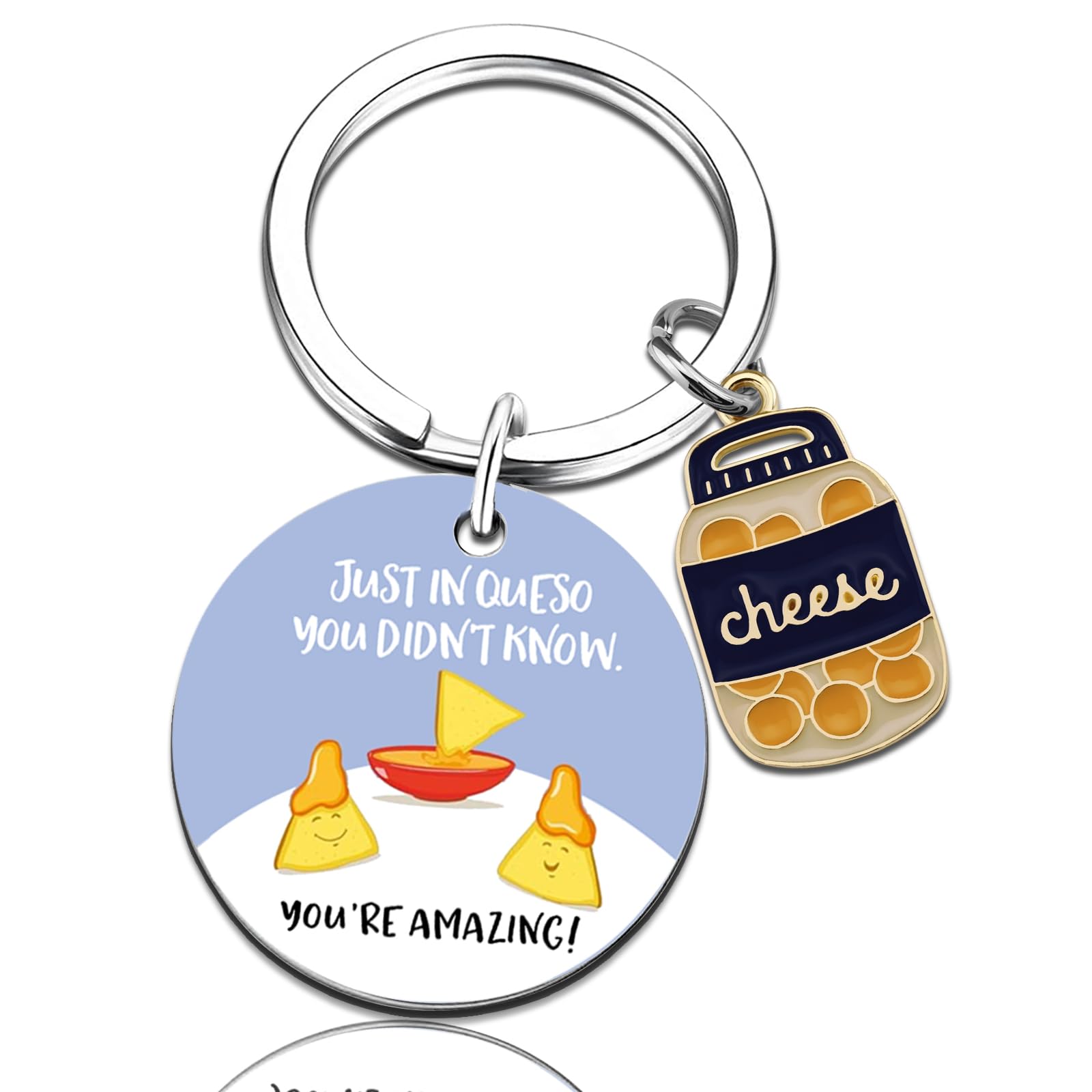 UVIBEW Funny Keychain for Adult Cheese Gifts for Women Men Cheese ...