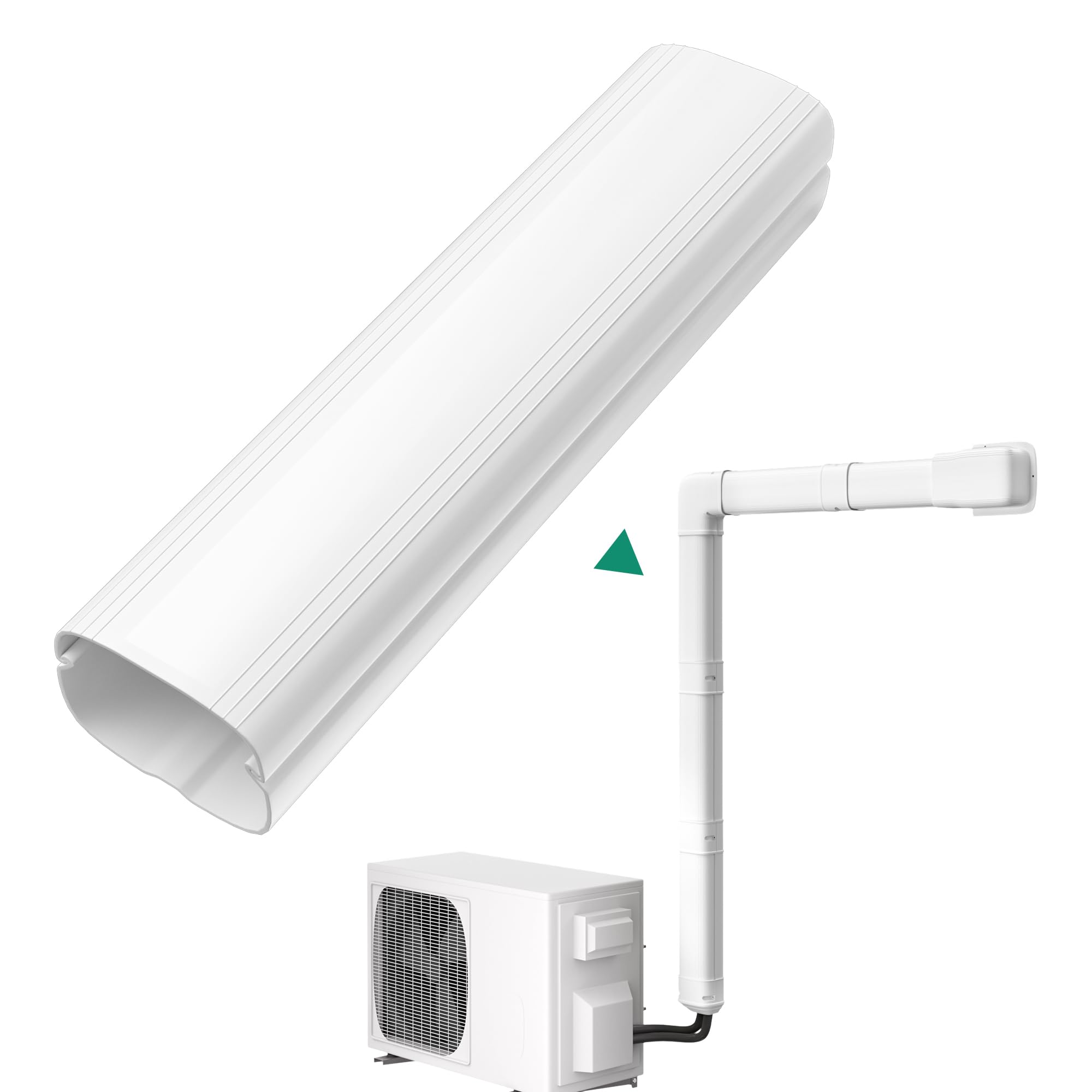 Snapklik.com : 4 Width 1.35 Ft Short Straight Duct, Split Unit Line ...