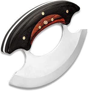 Amazon.com: HANSON KNIVES Handmade D2 Steel Ulu Knife - Alaskan Pizza ...