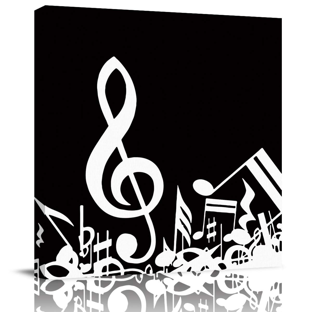 Music Notes Painting Black And White