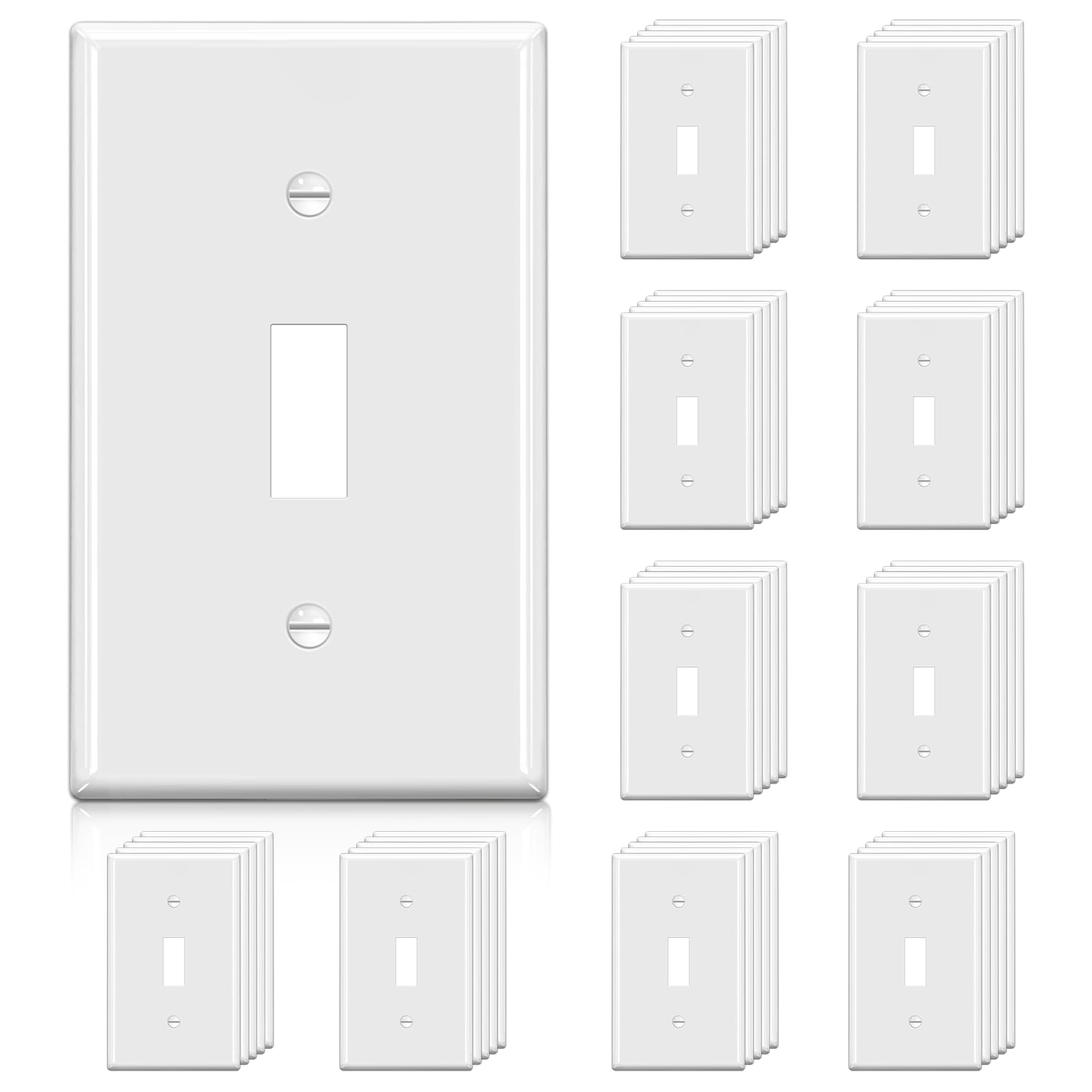 Snapklik.com : 50 Pack Toggle Light Switch Covers, Electrical Light ...