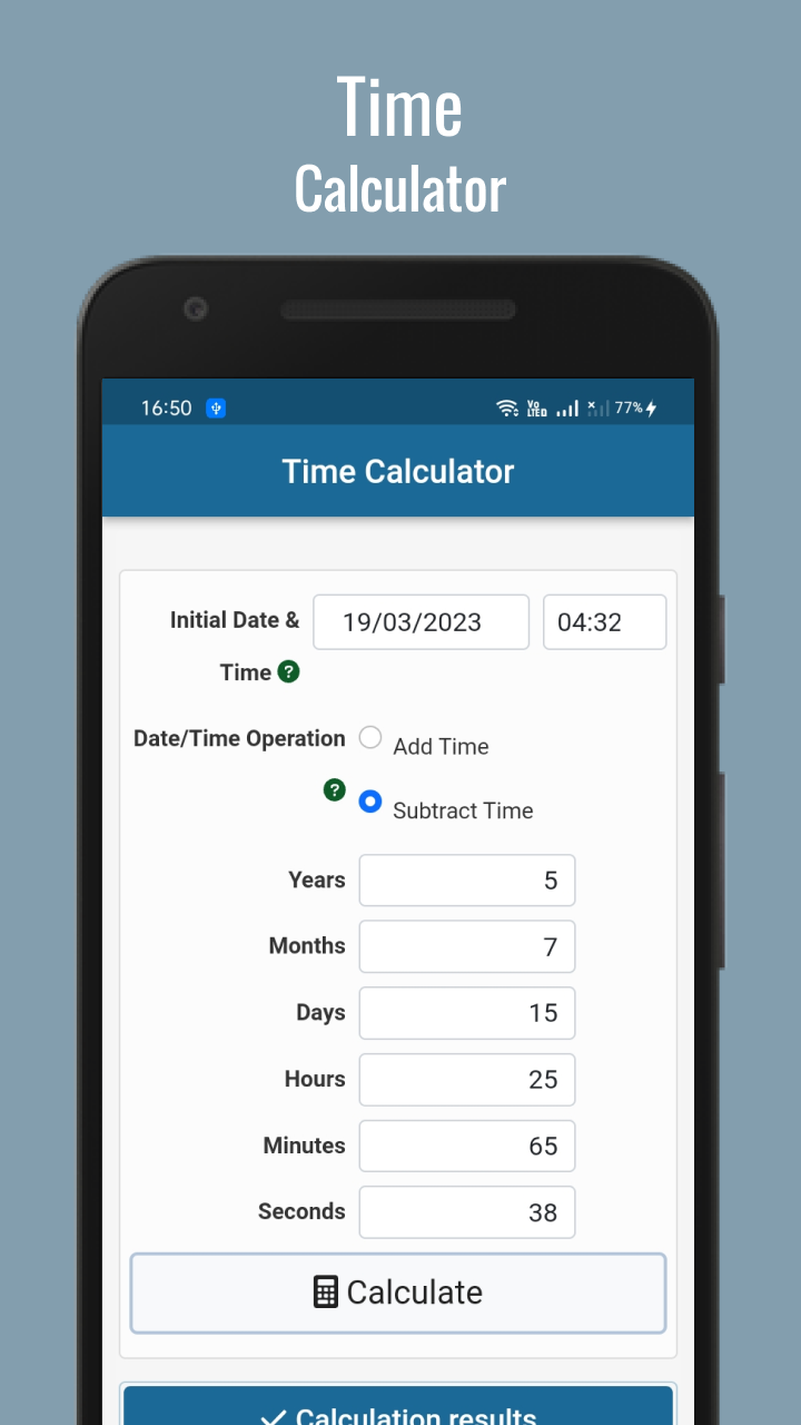 Time Calculator - App on Amazon Appstore