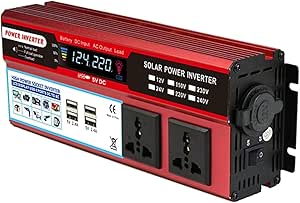 Amazon.co.jp: Joxoilso 正弦波インバーター1500W 瞬間最大3000W、LCD デジタルディスプレイ 4 USB ポート、インバーター DC→AC 変換器 50Hz ...