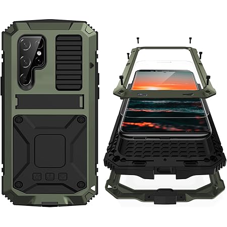 Amazon.com: LOVE MEI for Samsung Galaxy S23 Ultra Metal Case, Outdoor ...