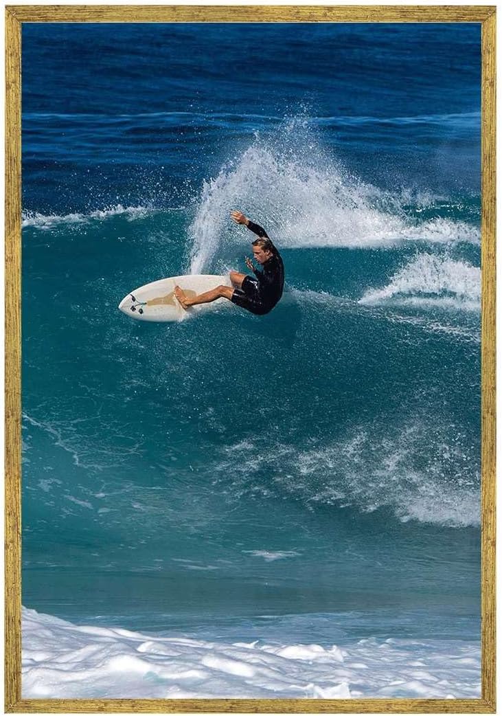 Amazon.com: Framed Surfing Ocean Wave Poster Canvas Print Art Modern ...