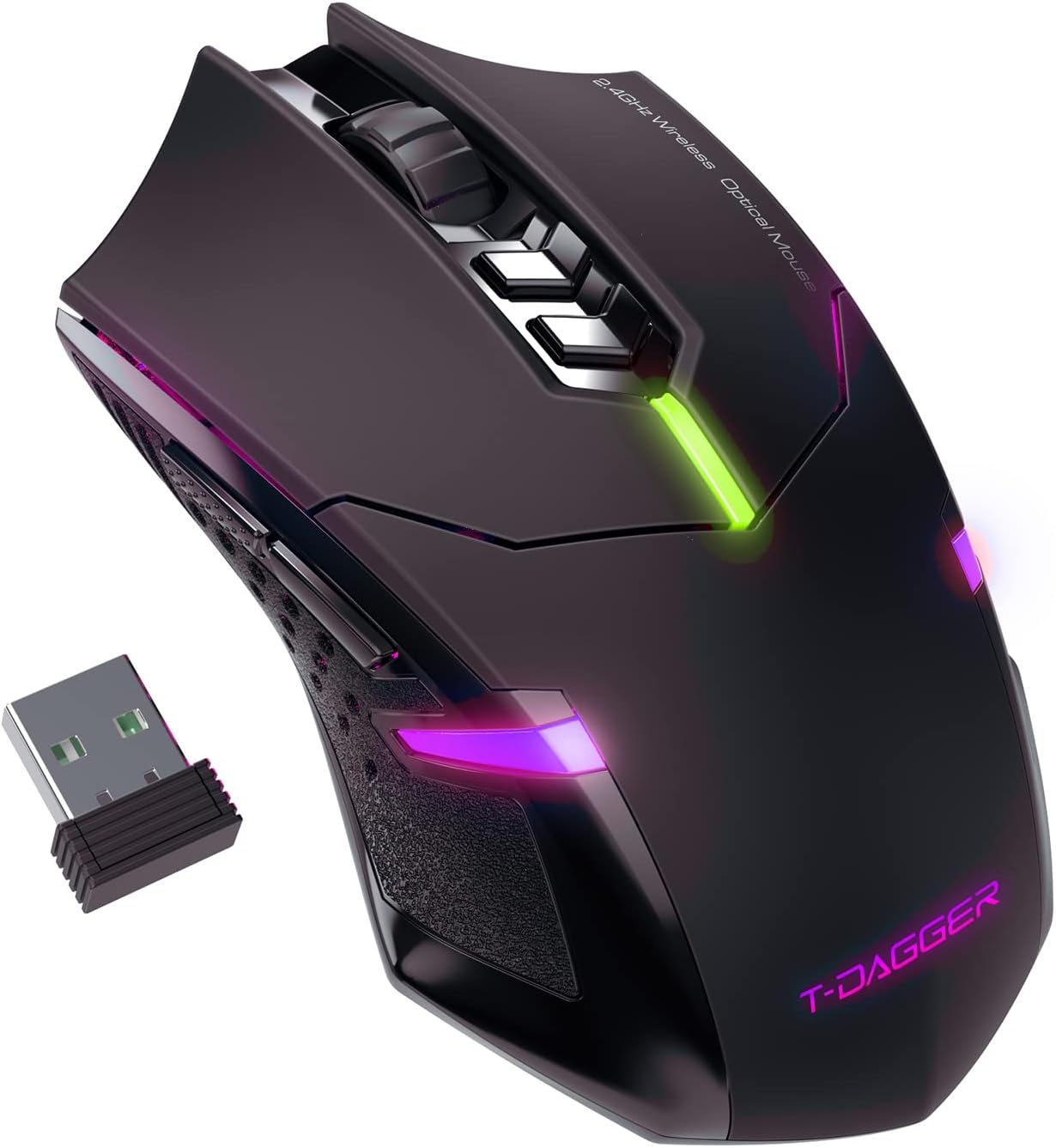 Amazon.com: T-DAGGER Gaming Mouse Lightweight (Light Purple) : Video Games