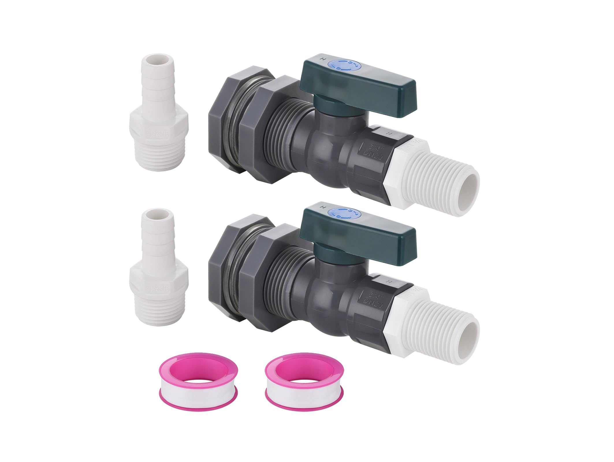 Amazon.com : PVC Rain Barrel Spigot Kit, 3/4" Rain Barrel Diverter Kit ...