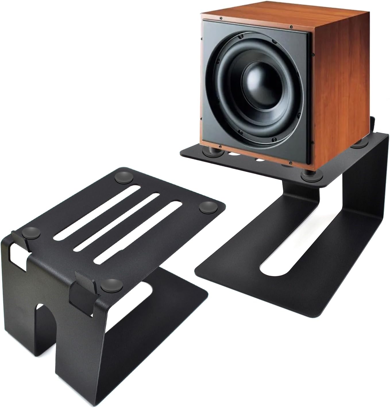 Amazon.com: Desktop Speaker Stand 1 Pair, Metal Bookshelf Speaker ...