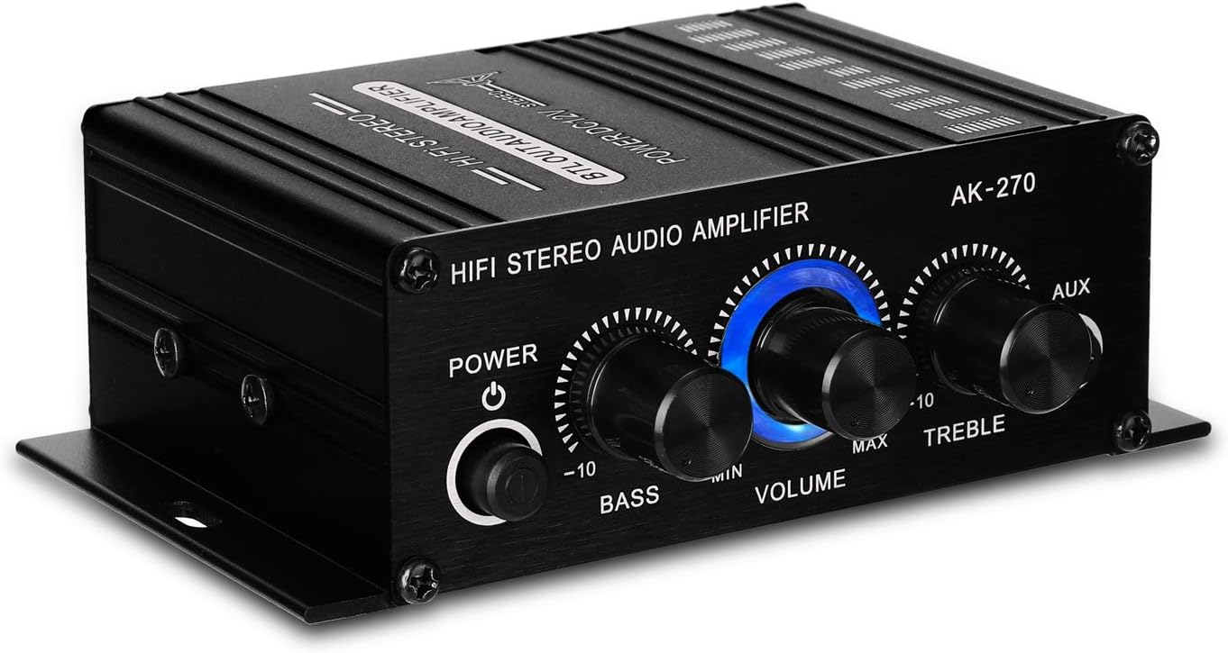 AK270 Mini Audio 2-Channel Stereo Power Amplifier Portable Sound ...