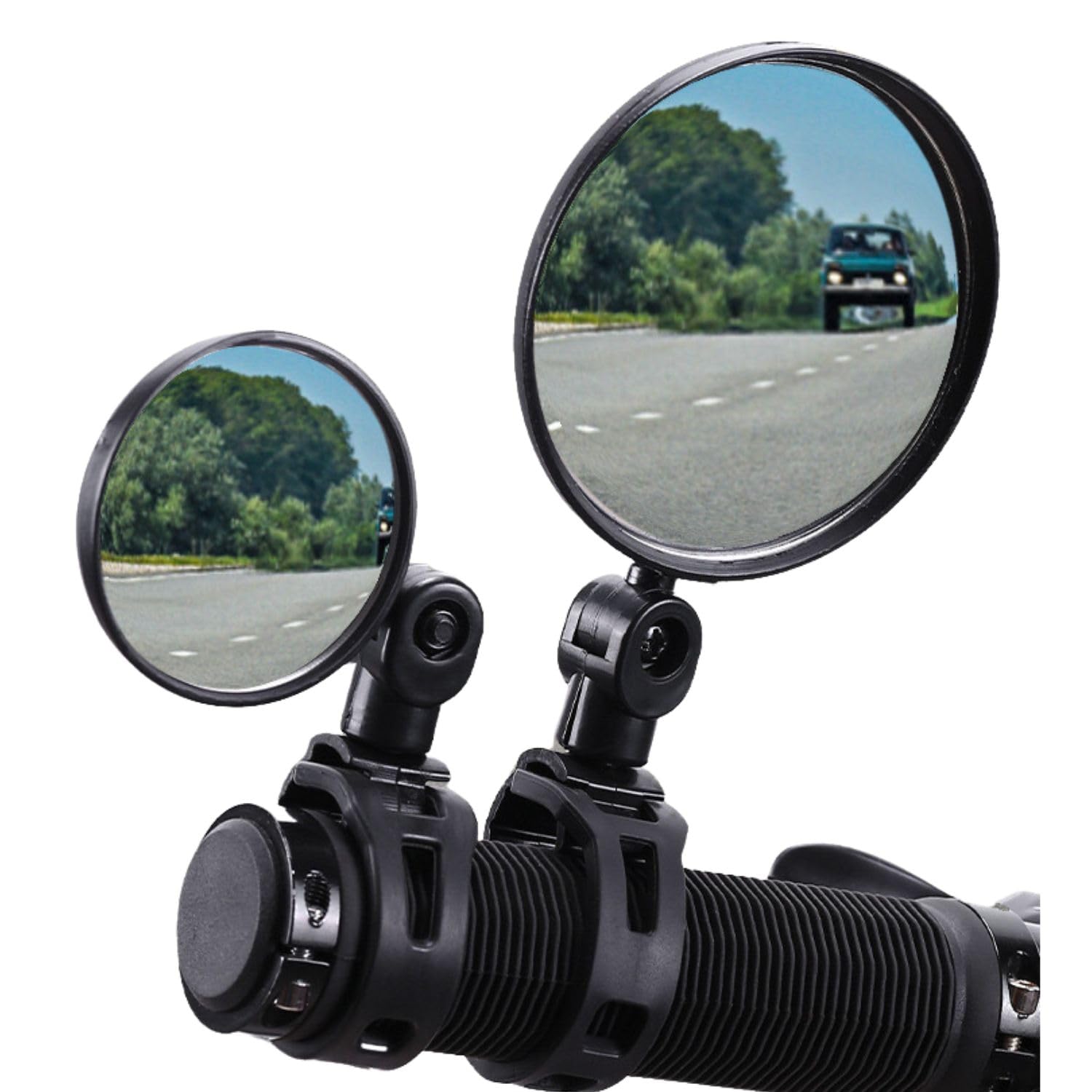 Ozfuns 2 pcs 360° Bicycle Rear View Acrylic Convex Safety Mirrors for ...