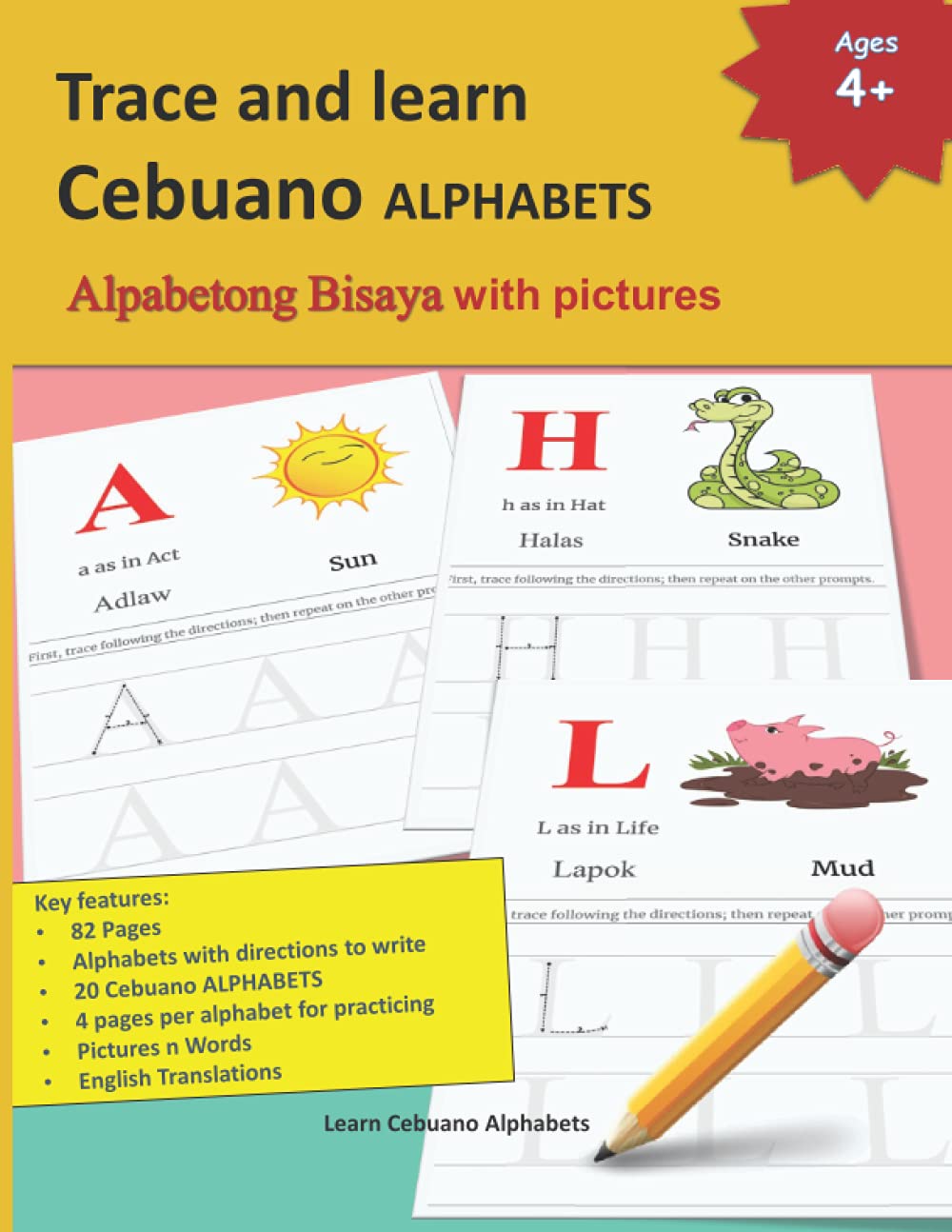 Buy Trace and learn Cebuano ALPHABETS: Alpabetong Bisaya with pictures ...