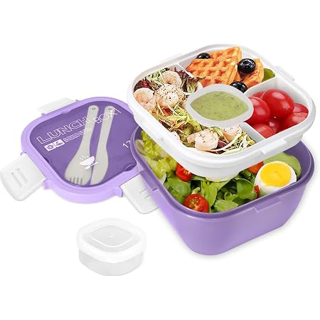 Amazon.com: EFOBO 6 Piece Salad Dressing Container To Go, 1.6oz ...