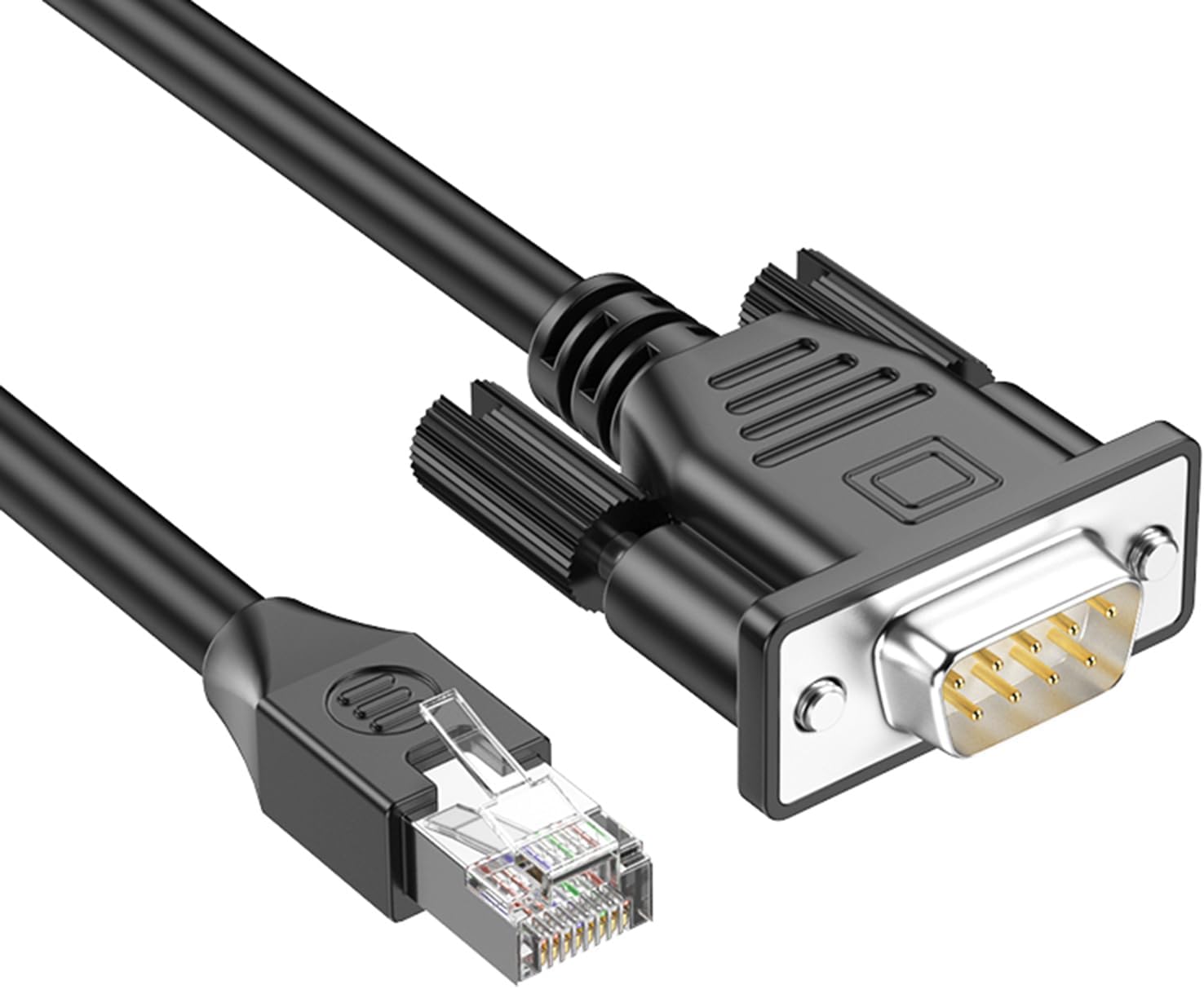 Hrtyvhin RJ45 bis D Sub 9Pin RS232 Power Cable Mâle/Female Connecteur ...