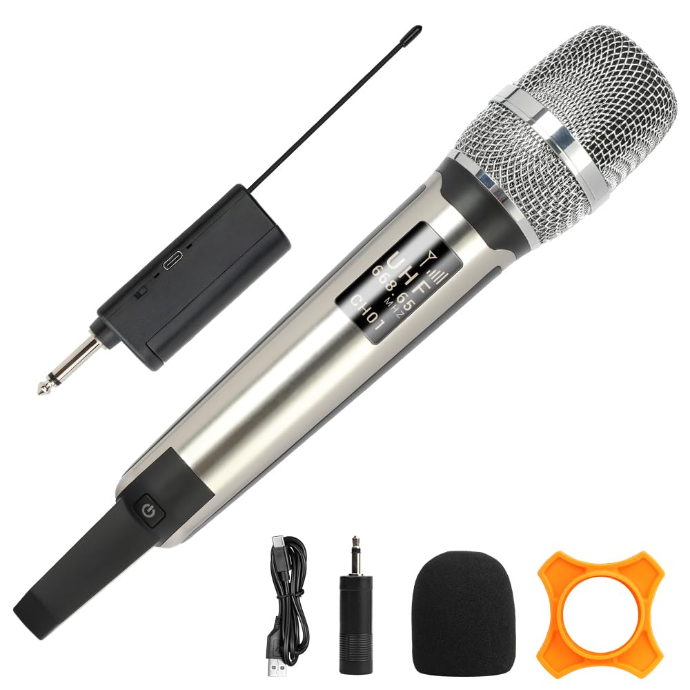 JESWO Microfono Inalambrico Karaoke, Micrófono Inalámbrico Profesional ...