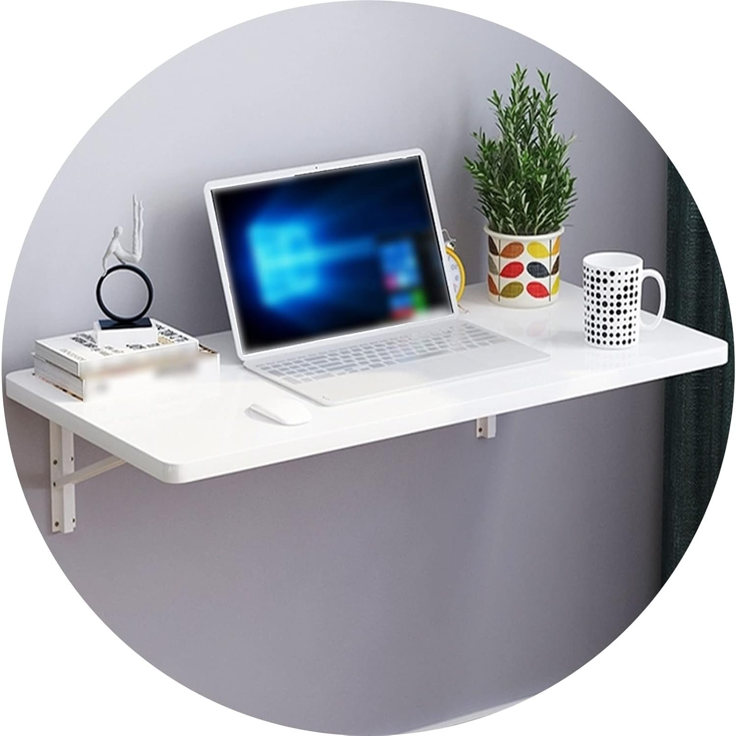 Amazon.com: Wall Mounted Folding Table Floating Desk Space Saving ...