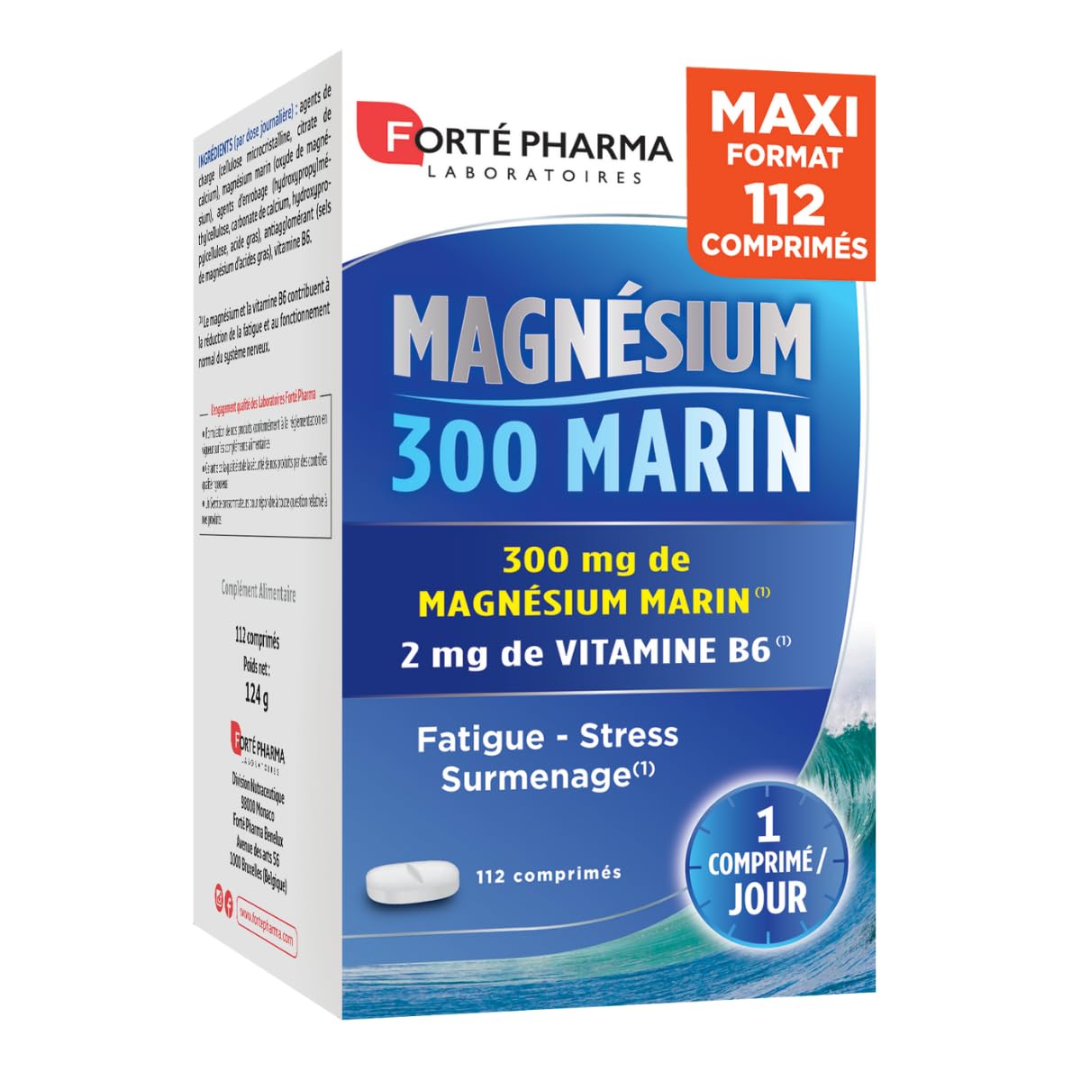 Forté Pharma - Magnésium 300 Marin | 300mg De Magnésium Marin - Stress ...