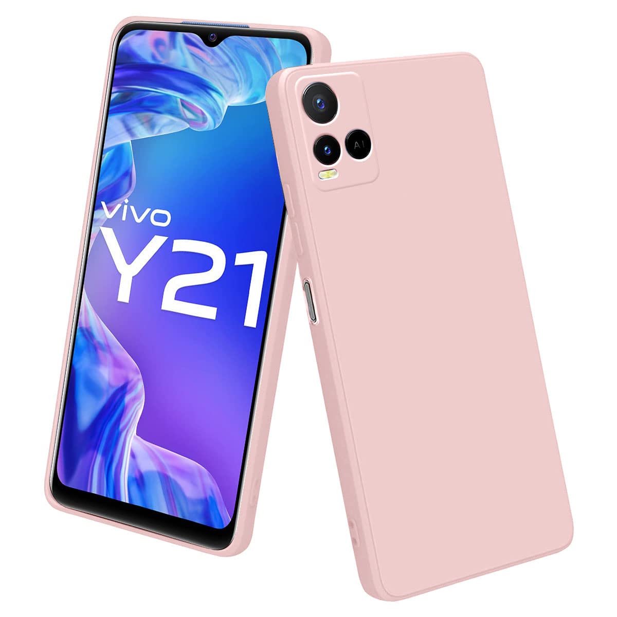 LIRAMARK Silicone Soft Back Cover Case for Vivo Y21 / Y21s / Y33s (Silicone Pink) : Amazon.in ...