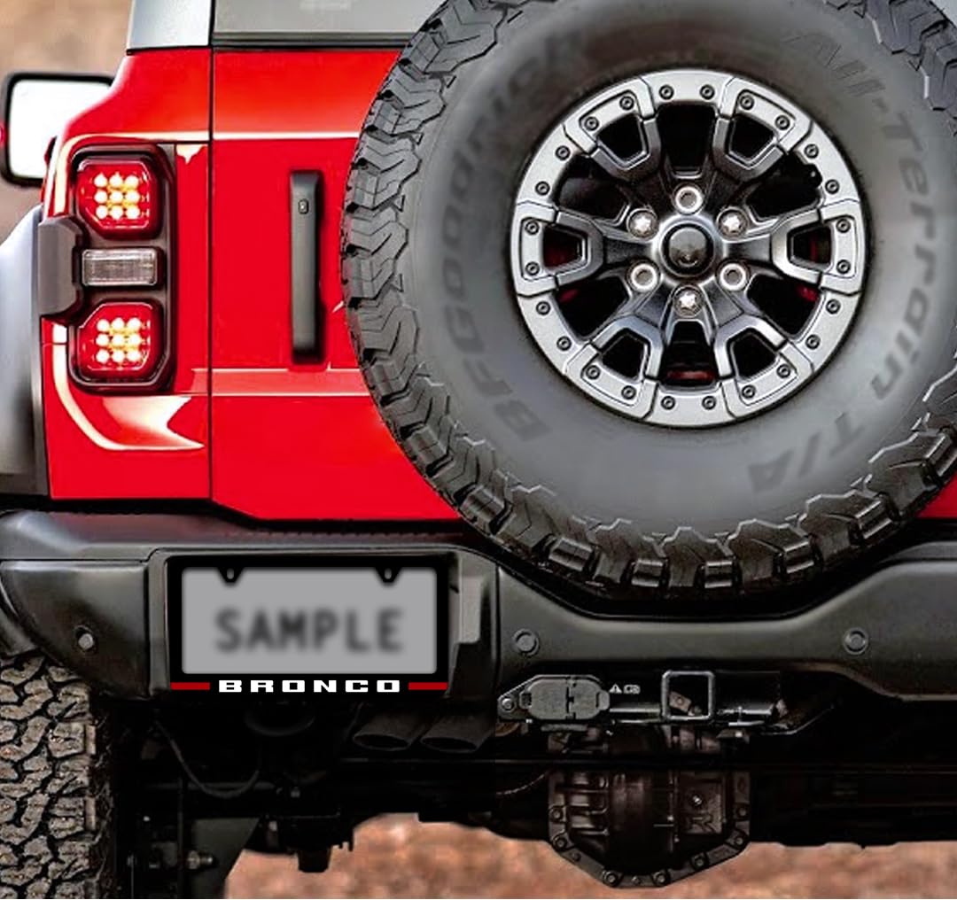 Snapklik.com : Ford Bronco UV Printed License Plate Frame