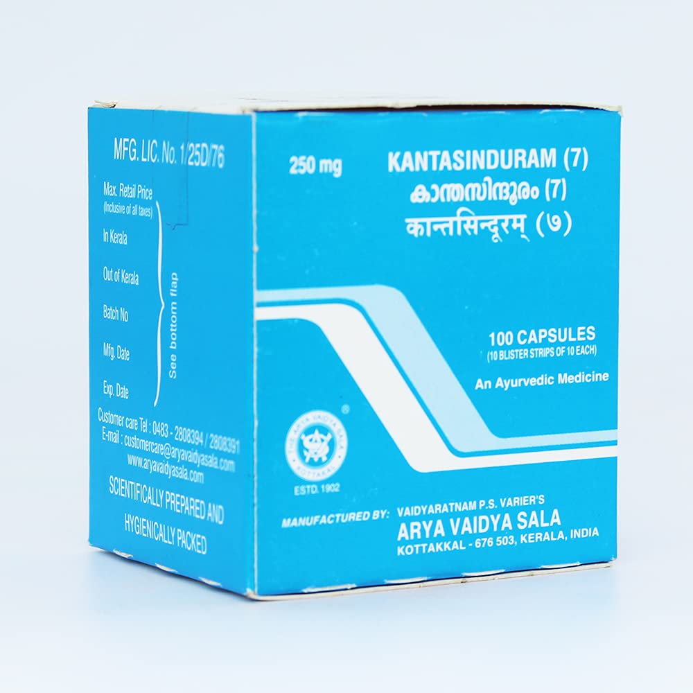 Buy Kantasinduram(7) Capsule-100 Capsules, (Pack Of 1), Of Arya Vaidya ...
