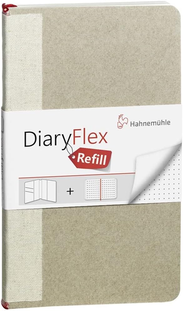 Diary flex 100 g/m², refil caderno de anotações, fl pontilhado, 10,4x18 ...