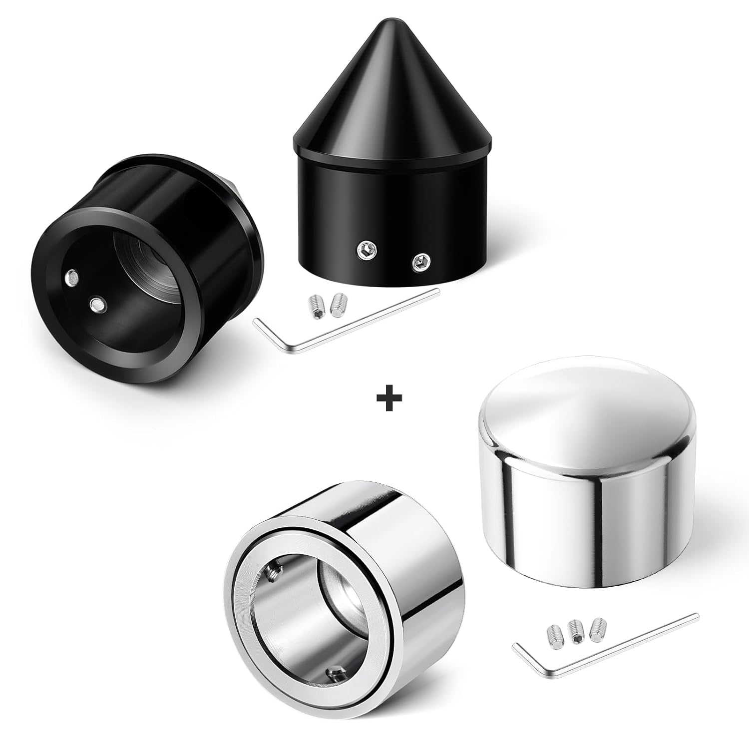 Amazon.com: Benlari Black Front Axle Nut Covers fit for Harley ...