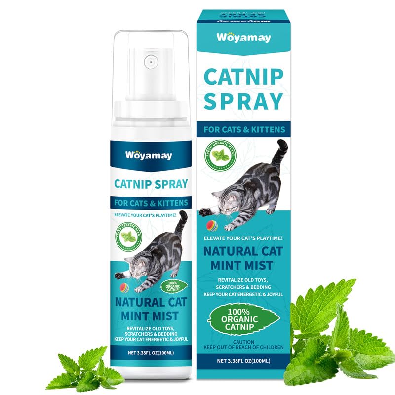 Woyamay Catnip Spray for Cats, Catnip Catmint for Cat and Kitten ...