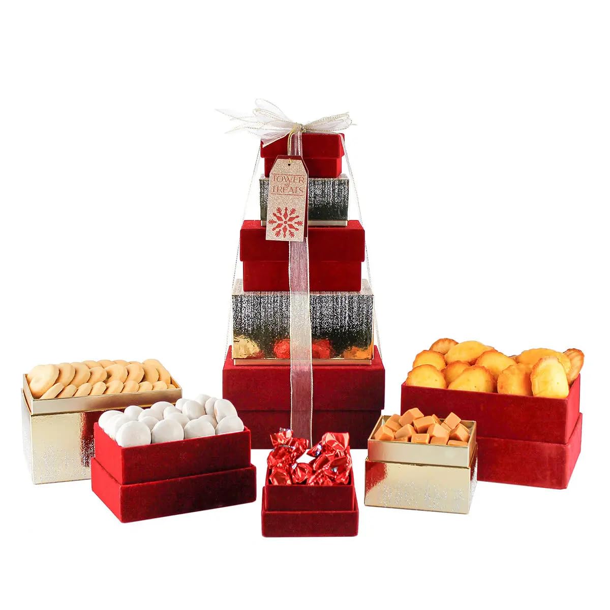 Pearls Trading Premium Quality Festive Tower of Treats Biscuits Fudge ...