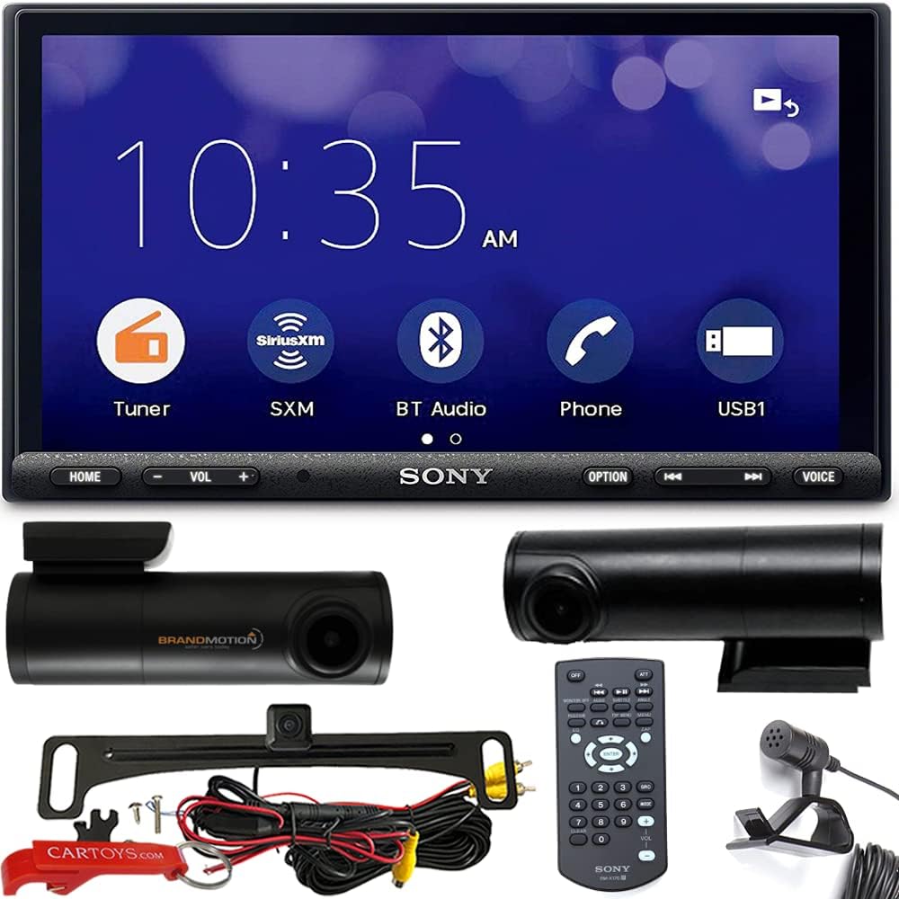 Amazon.com: Sony XAV-AX7000 2-DIN Car Stereo w/ Brandmotion 2K F/R Dash ...